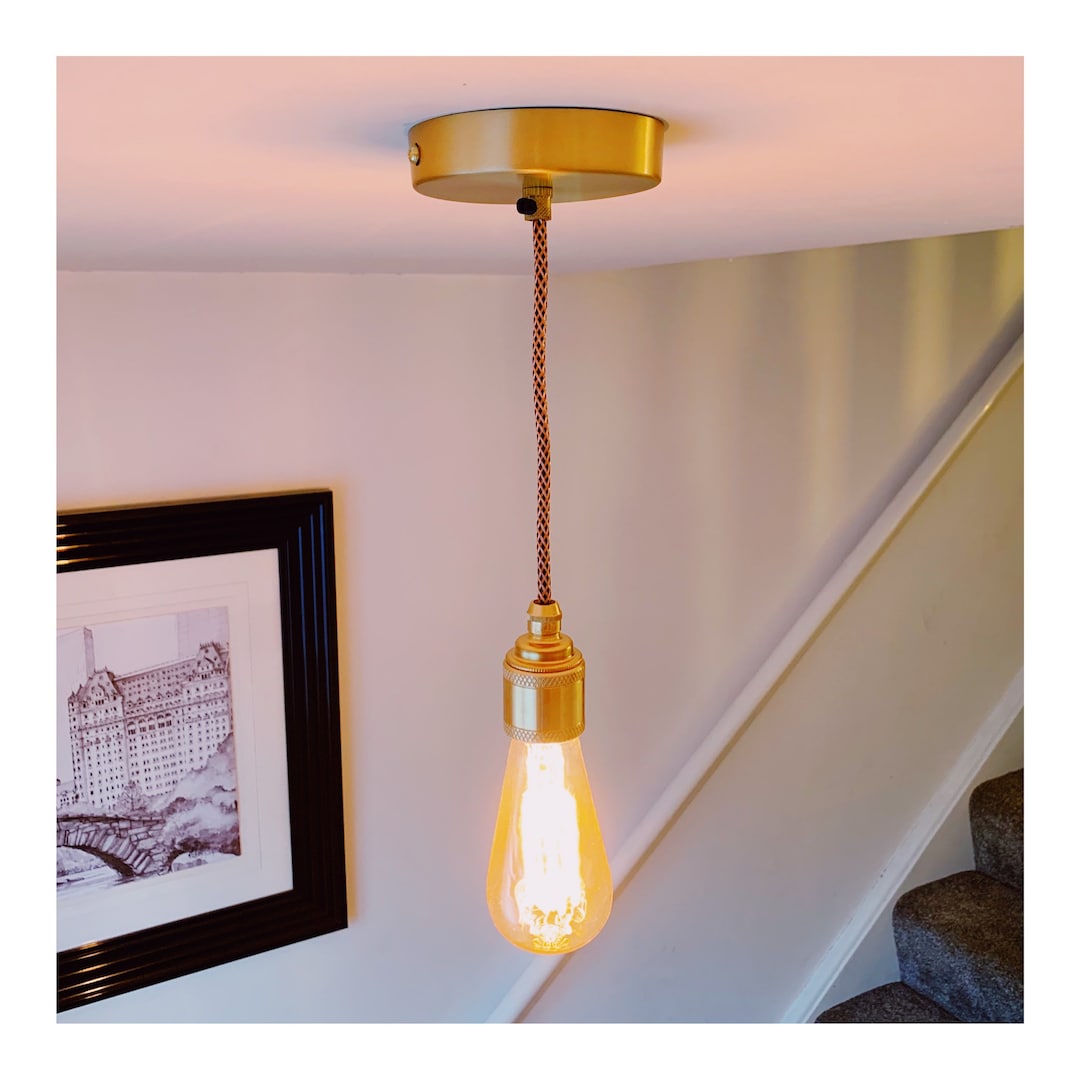 Brass Single Drop Pendant Light (without Bulb) - Etsy