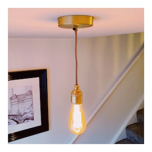 Brass Single Drop Pendant Light (without Bulb) - Etsy