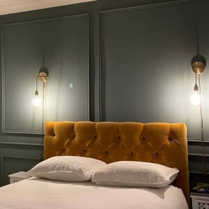 Brass Wall Light With 3 Pin Plug (without Bulb) - Etsy UK