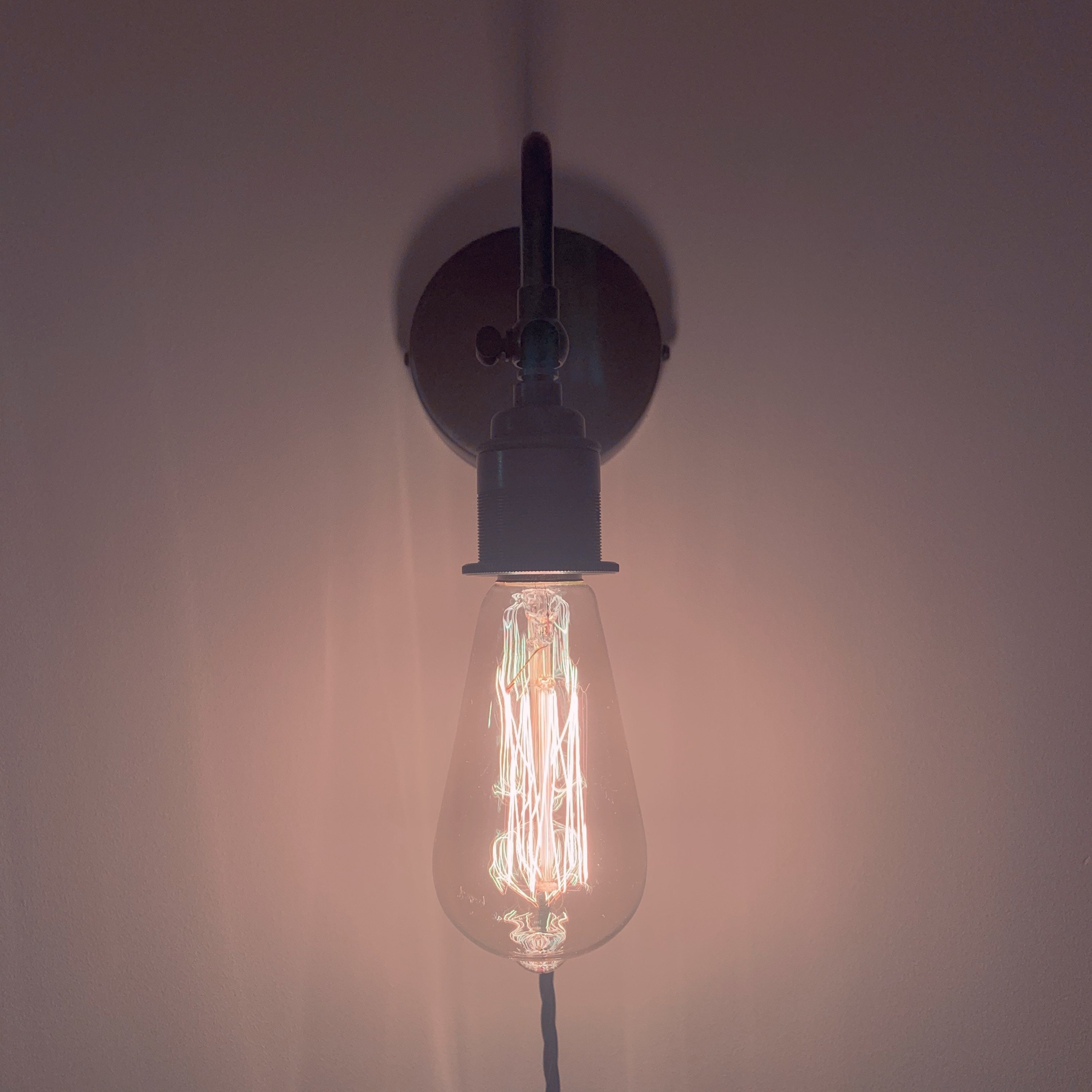 Dark Pewter Wall Light With 3 Pin Plug without Bulb - Etsy UK