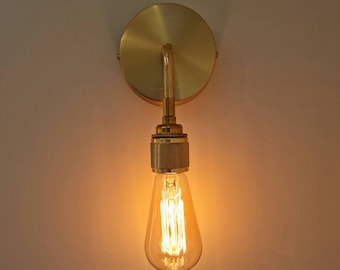 Brass Single Drop Wall Light without Bulbs | Etsy