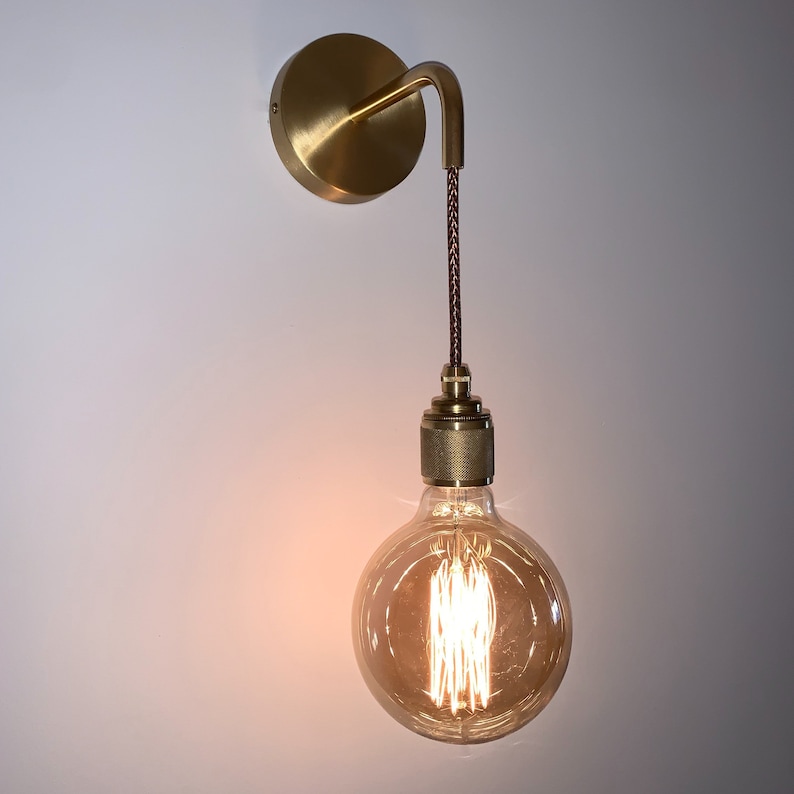 Brass Single Drop Wall Light (without Bulbs) - Etsy
