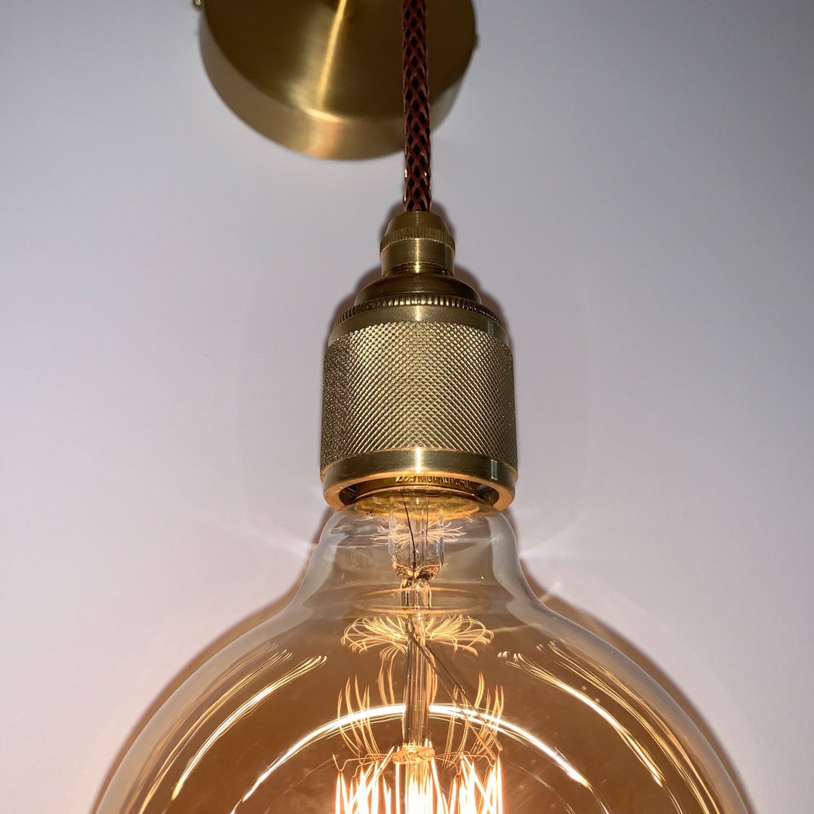 Brass Single Drop Wall Light without Bulbs | Etsy UK