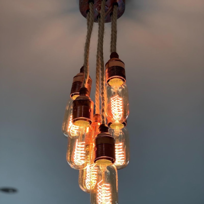 Rope Pendant Light - Etsy