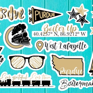 Purdue University Sticker Set Boilermakers Boiler Up | Etsy