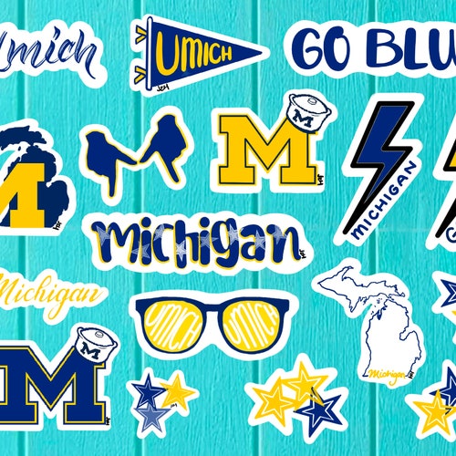 Uofm University of Michigan Wolverines Go Blue Decal Car - Etsy