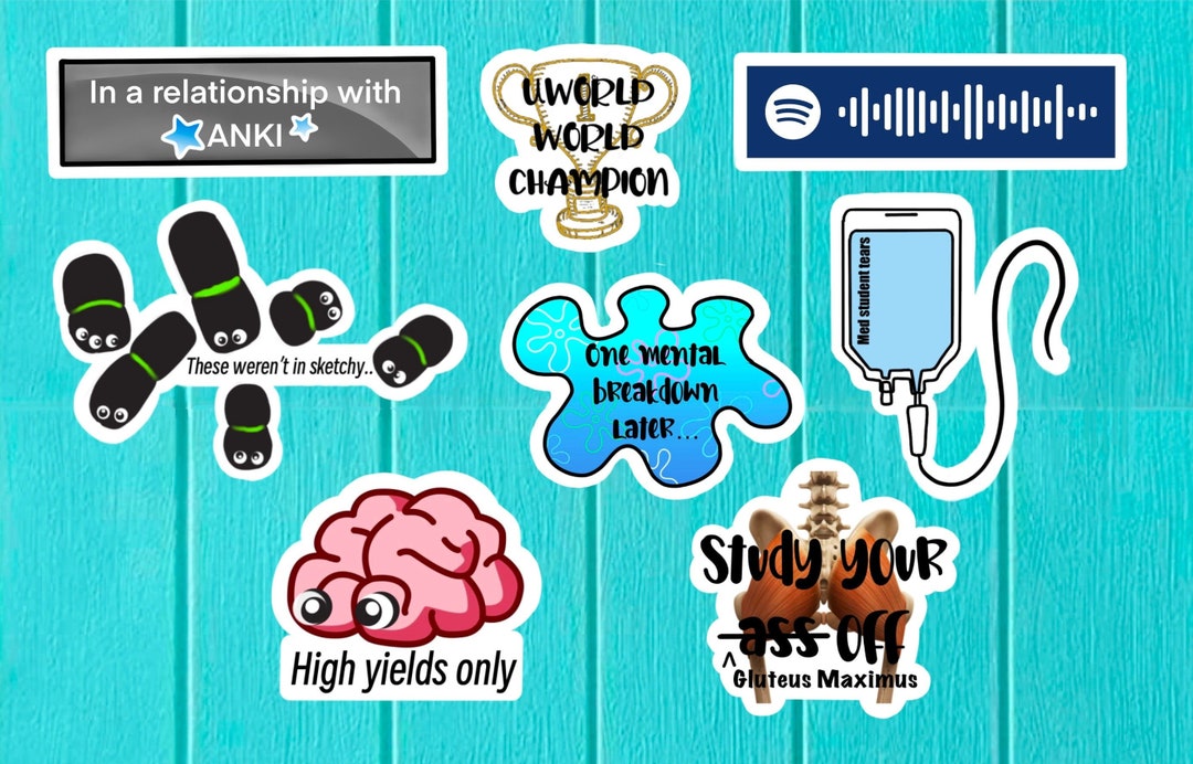 Medicine Sticker Set Medical Student Decals USMLE Step 1 - Etsy