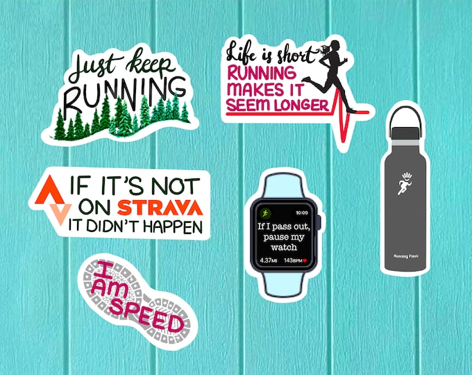 Running Sticker Set Cross Country Decals Track and Field XCTF Runner ...