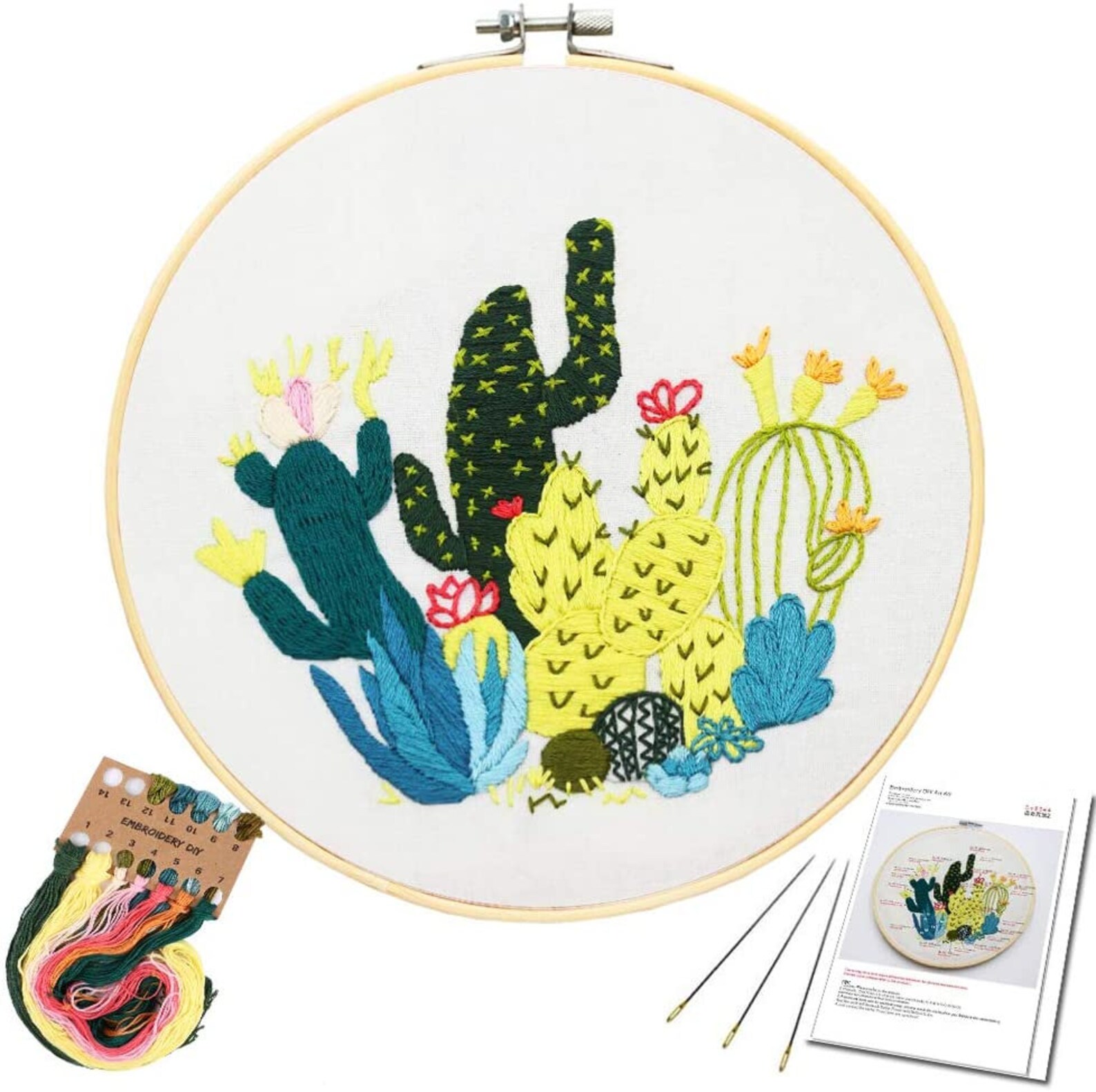 New Design Beginner Embroidery Full Kit With Hoop Wall Decor - Etsy
