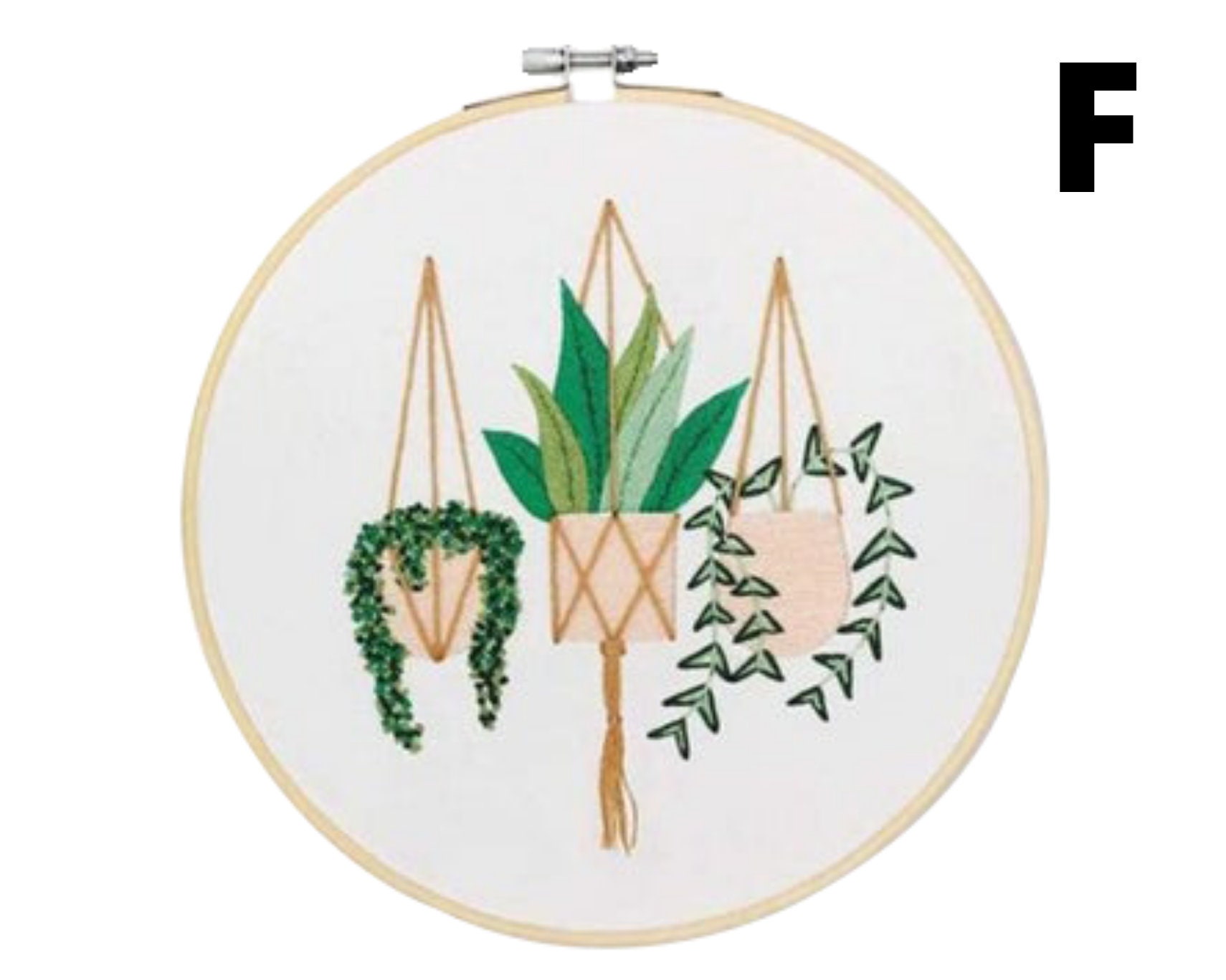 New Design Beginner Embroidery Full Kit With Hoop Wall Decor | Etsy