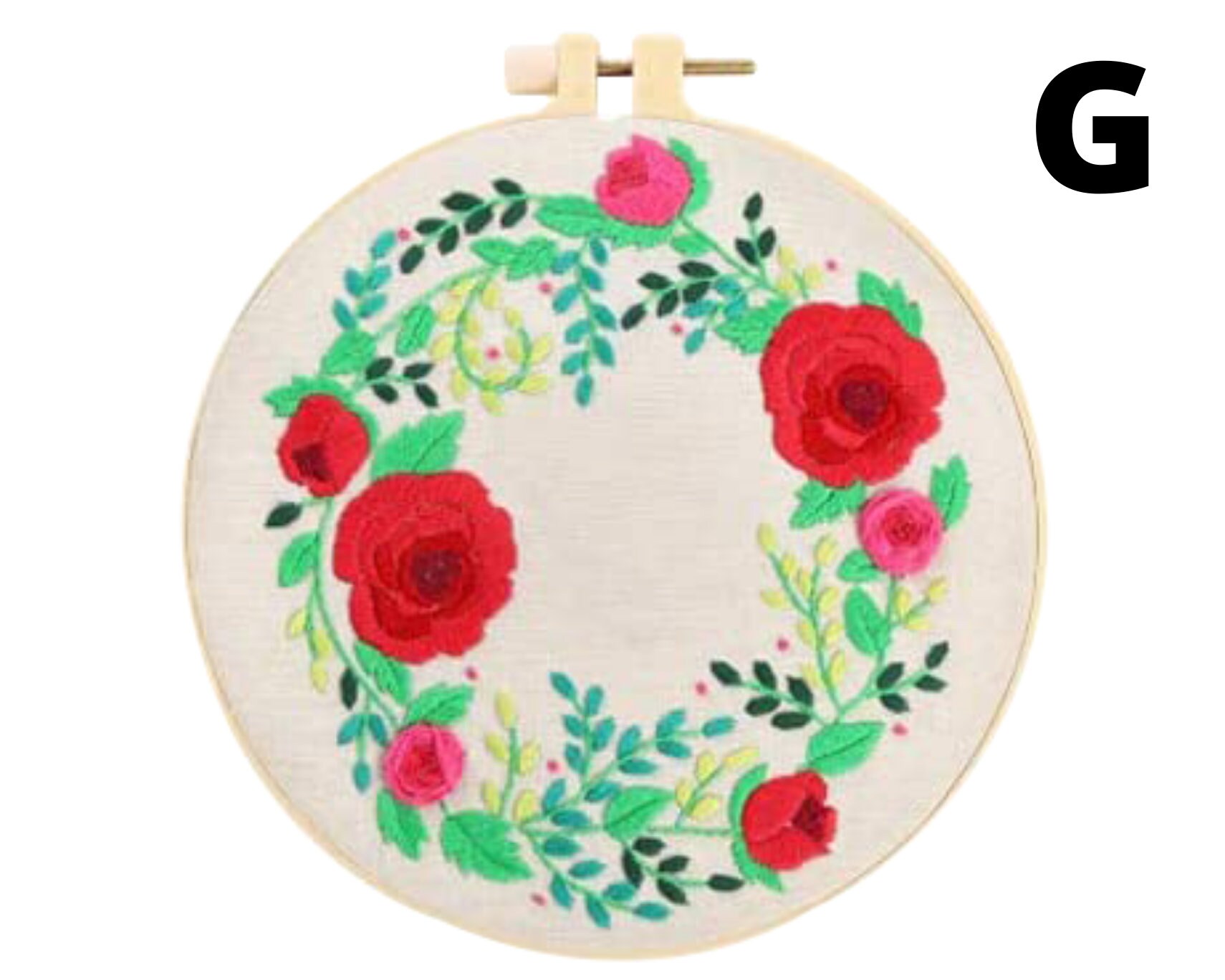 New Design Beginner Embroidery Full Kit With Hoop Wall Decor - Etsy