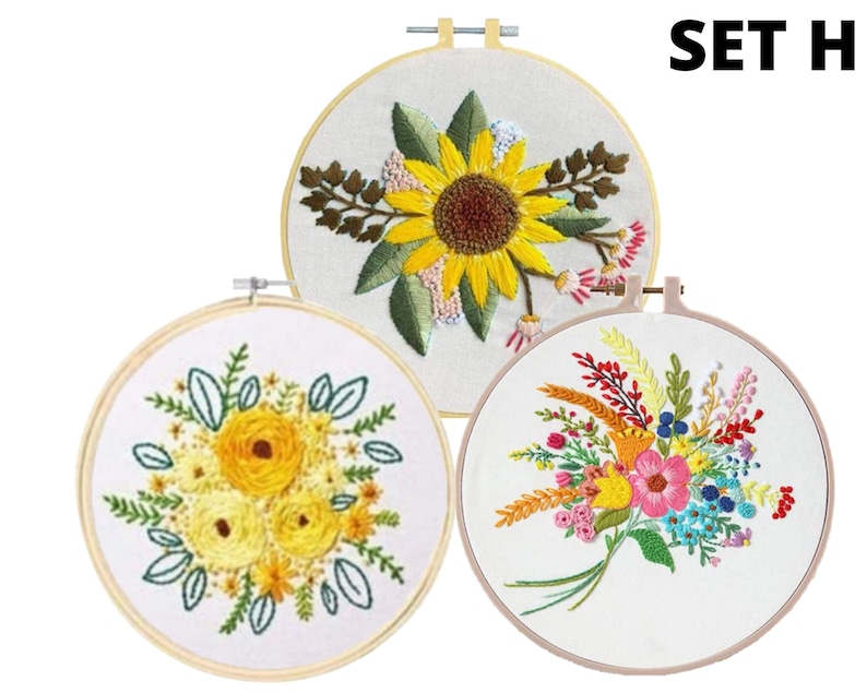 Beginner Embroidery Kits for Adults Flowers and Succulents - Etsy