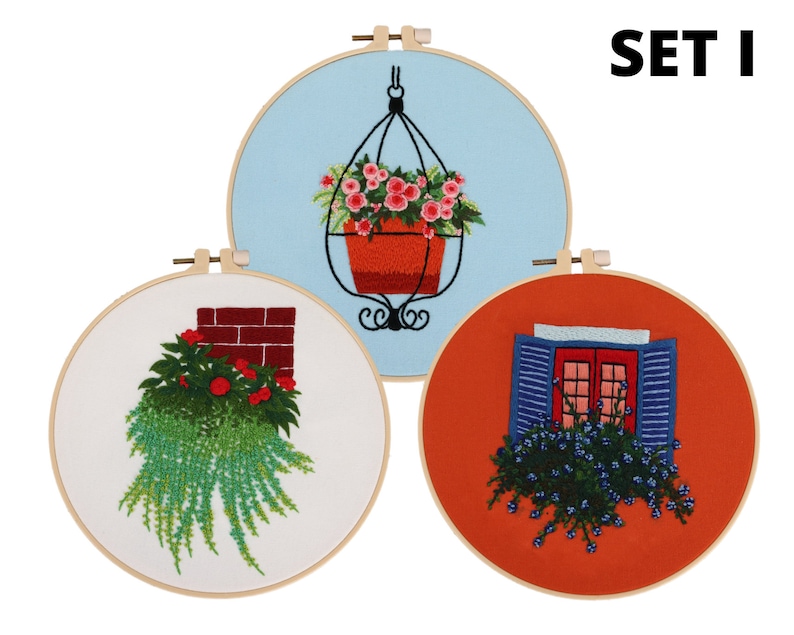 Beginner Embroidery Kits for Adults Flowers and Succulents - Etsy