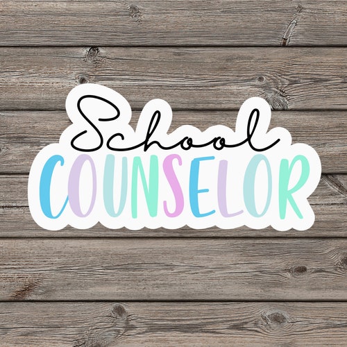 Floral Watercolor School Counselor Decal Sticker - Etsy