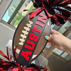 Pom Pom Sign Custom Cheer Stick - Game Day Signs - Custom Acrylic Cheer ...