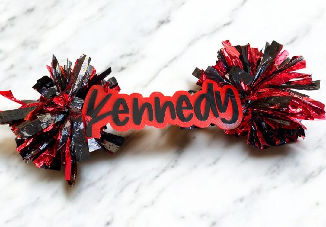 Red Black Cheer Stick - Custom Cheer Stick -game Day Signs - Pom Pom ...