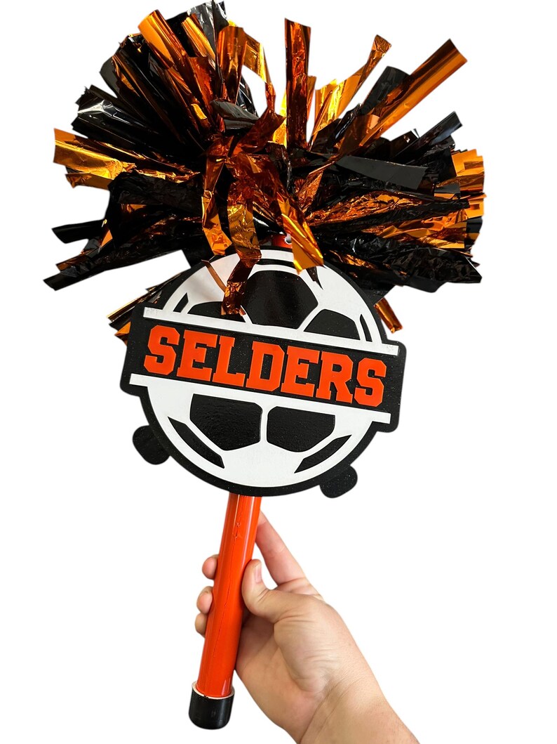 Personalized Pompom Stick | Two Sport Pompom Stick | Custom Team Spirit ...