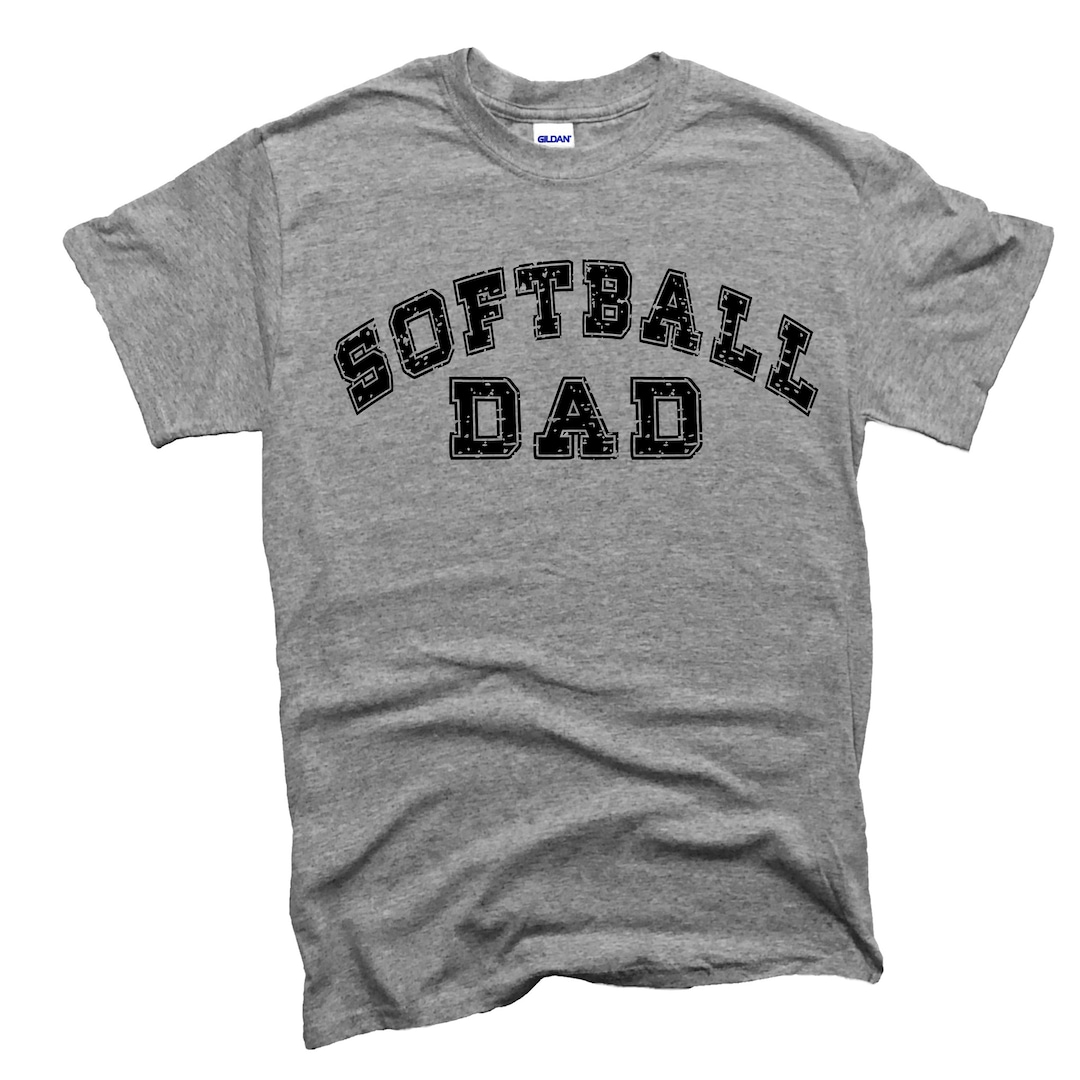 Grunge Softball Dad Shirt - Dad Softball T-shirt - Softball Dad T-shirt ...