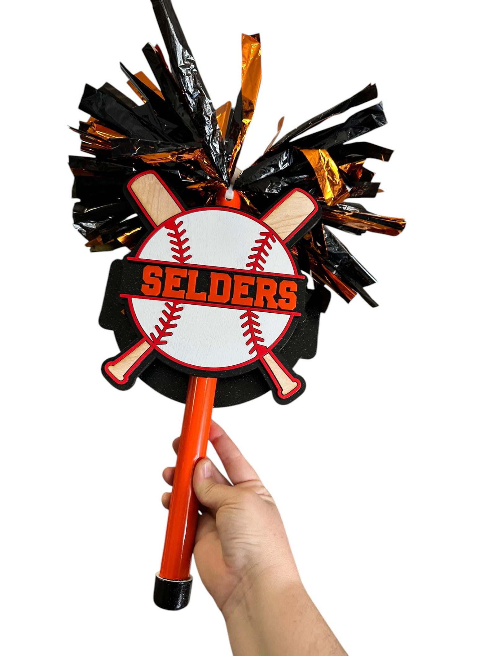Personalized Pompom Stick | Two Sport Pompom Stick | Custom Team Spirit ...