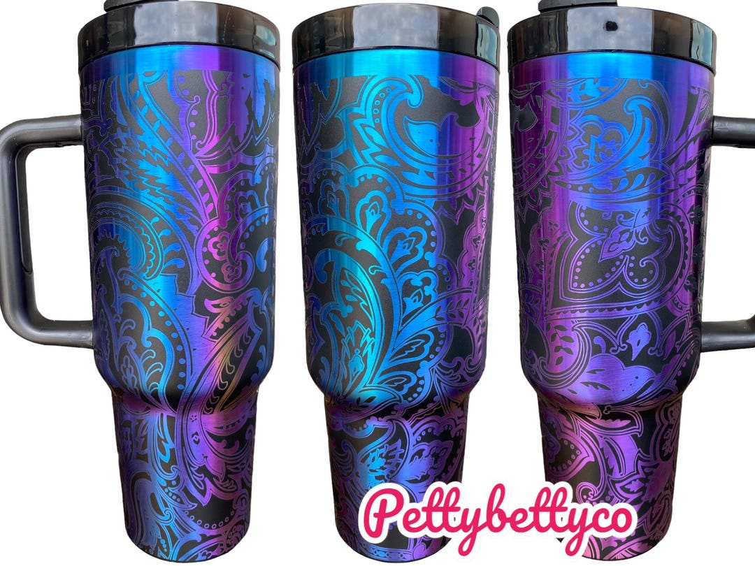 Paisley Engraved Cup - Paisley Design Engraved Cup - Paisley Pattern ...