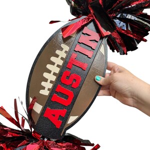 Pom Pom Sign Custom Cheer Stick - Game Day Signs - Custom Acrylic Cheer ...