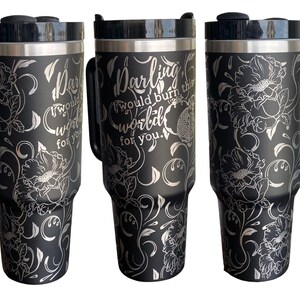 Books and Coffee Engraved Cup - I'm All Booked Custom Engraved Cup ...