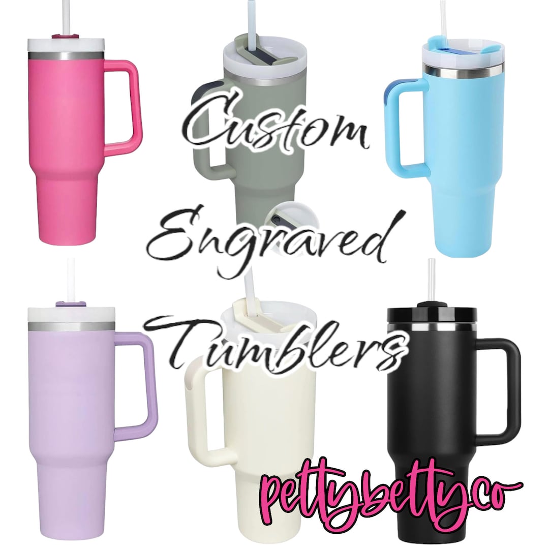 Custom Tumbler - Personalized Tumber - 40oz Tumbler With Handle - Add ...
