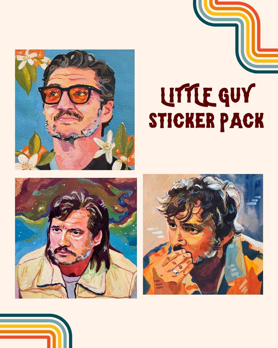 Little Guy Sticker Pack -- Pedro Pascal - Etsy