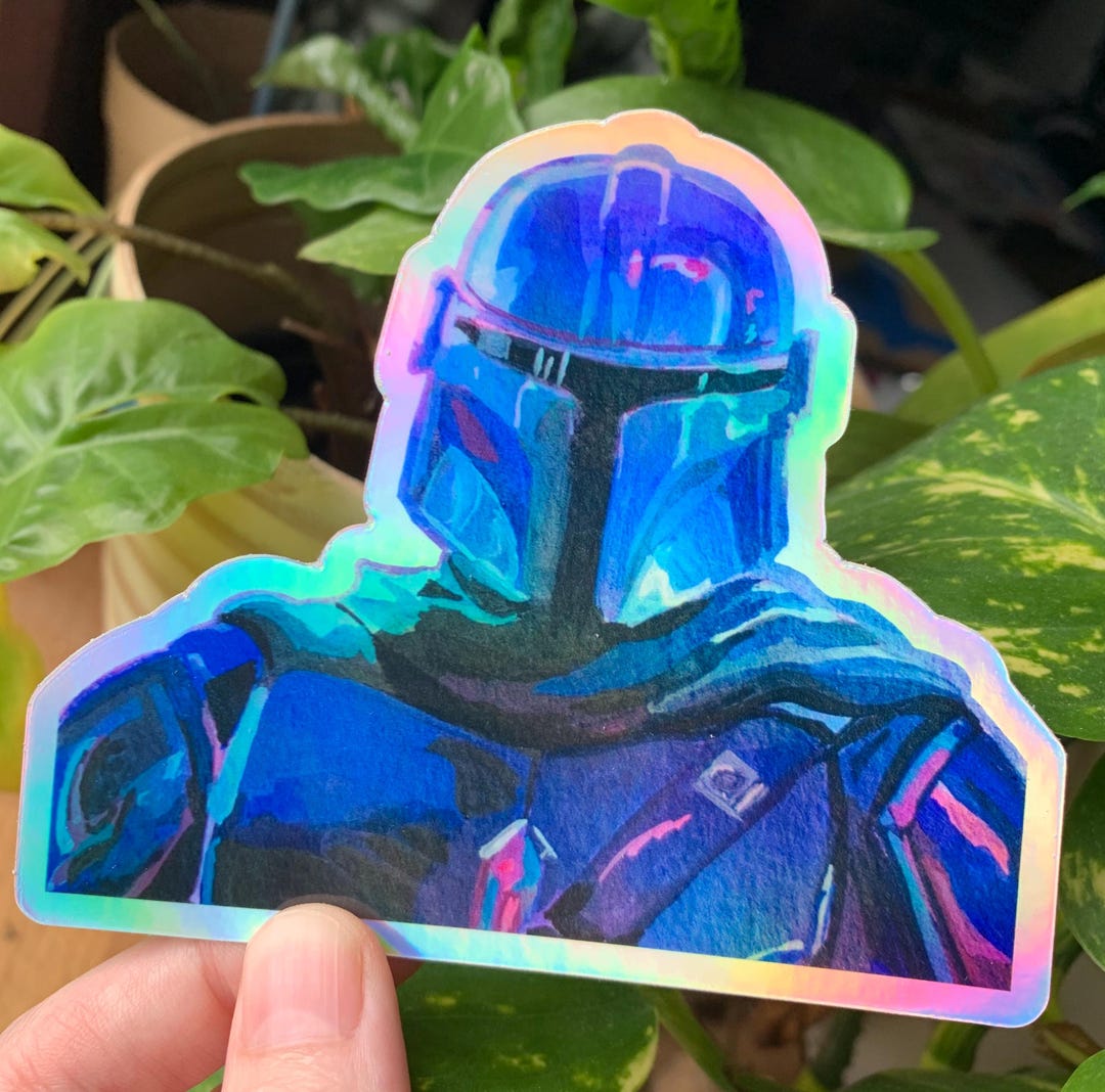 Holo Mando Sticker - Etsy