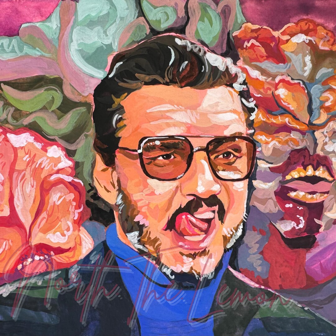 Clicker Pedro 5"x5" Print -- (TLOU Press Pedro Pascal) - Etsy