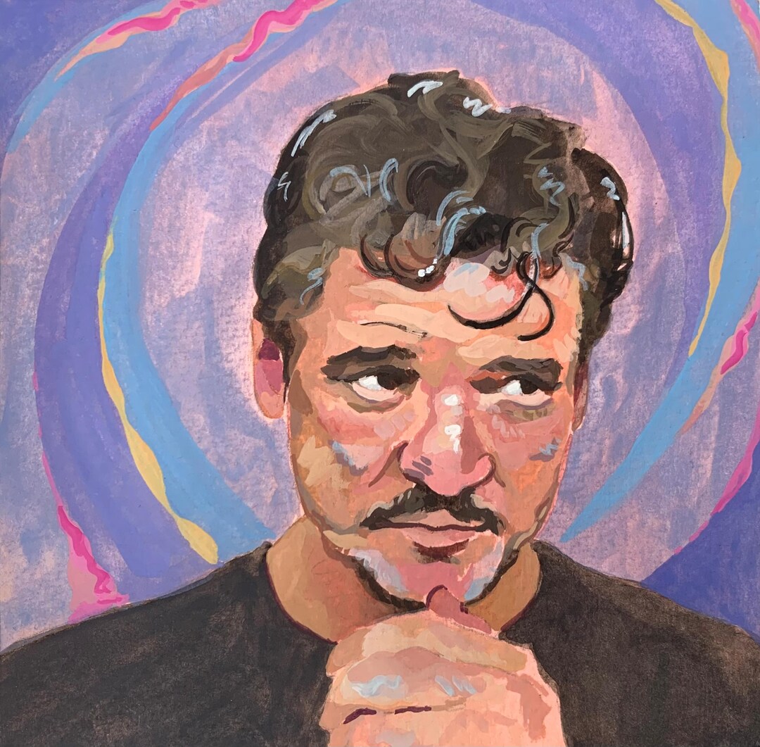 Pastel Puppy Print Pedro Pascal - Etsy