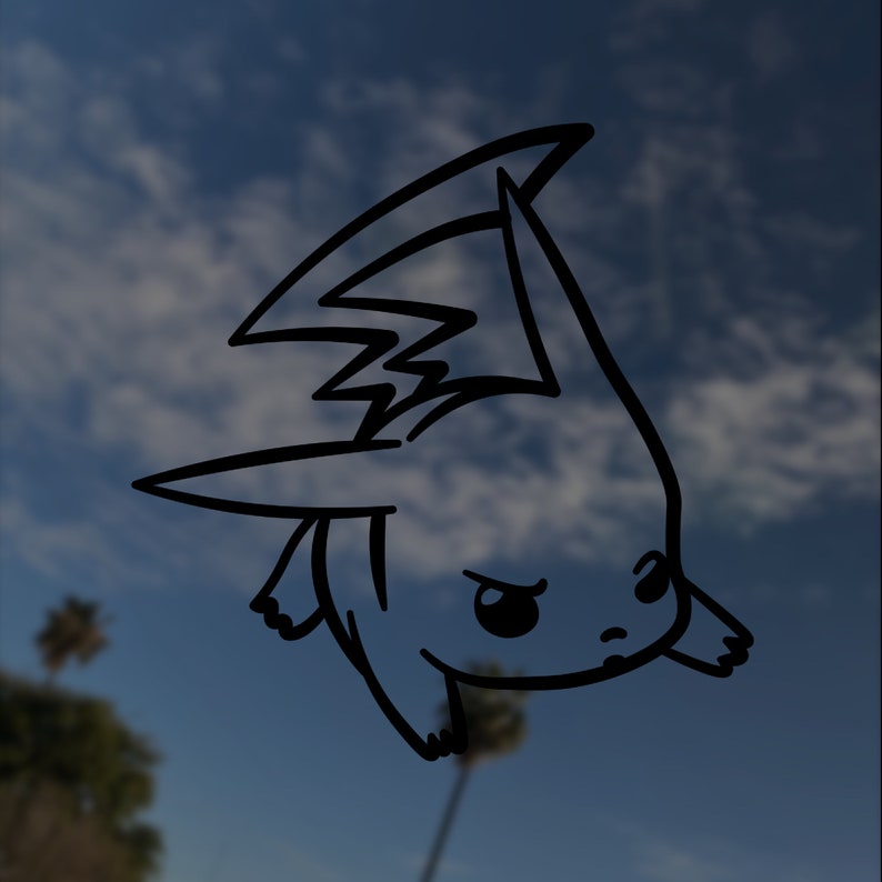 Battle Pikachu Vinyl Decal Sticker - Etsy