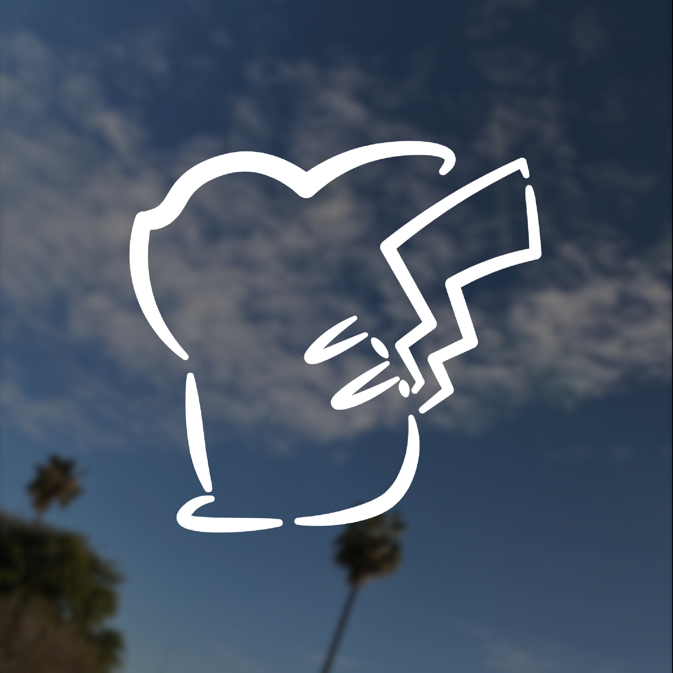 Pikachu Outline Vinyl Decal Sticker - Etsy