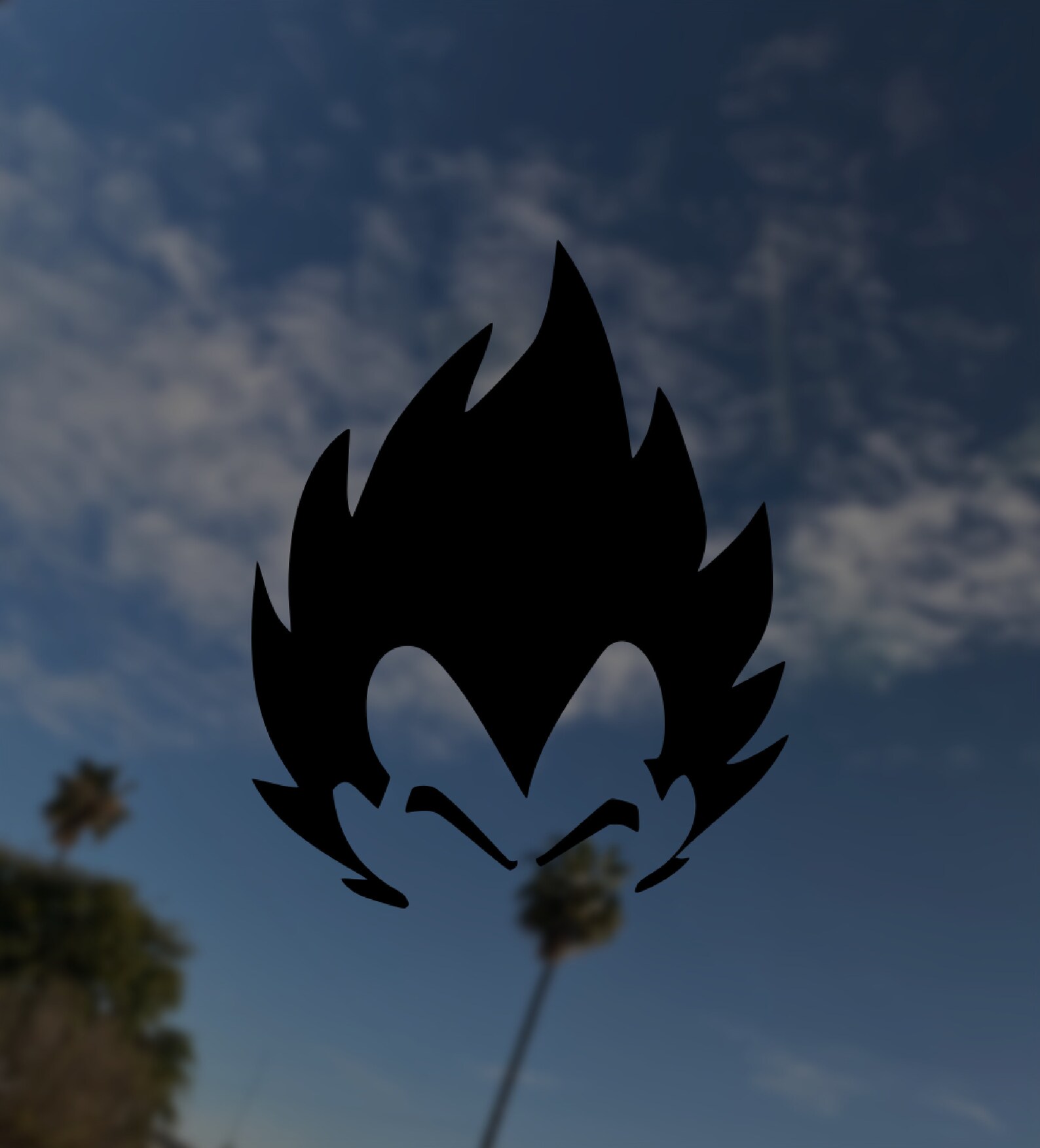 Vegeta Hair Vinyl Decal Sticker - Etsy