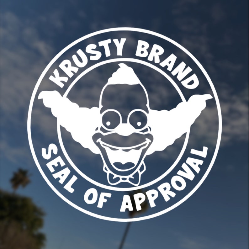 Krusty Brand Seal of Approval Vinyl Decal Sticker - Etsy