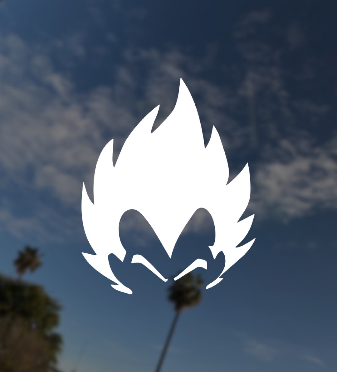 Vegeta Hair Vinyl Decal Sticker - Etsy