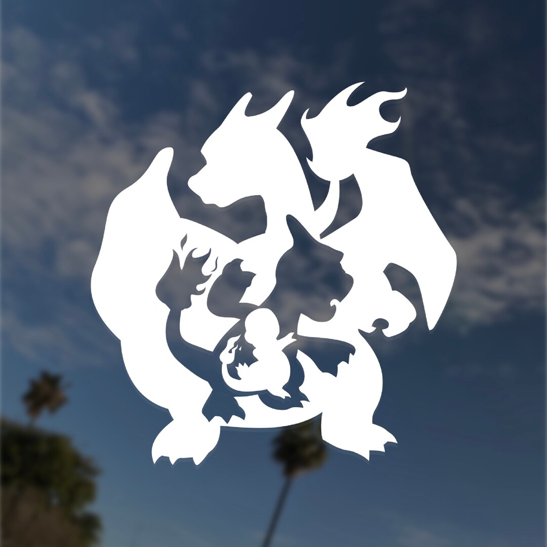 Charizard Evolution Decal Vinyl Sticker - Etsy