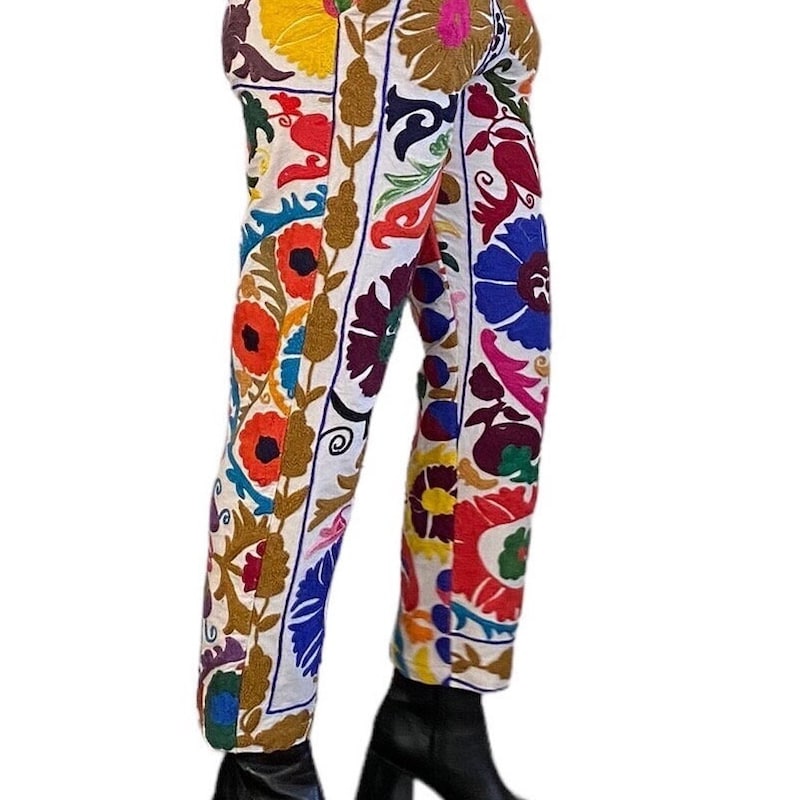 Embroidered Pants - Etsy