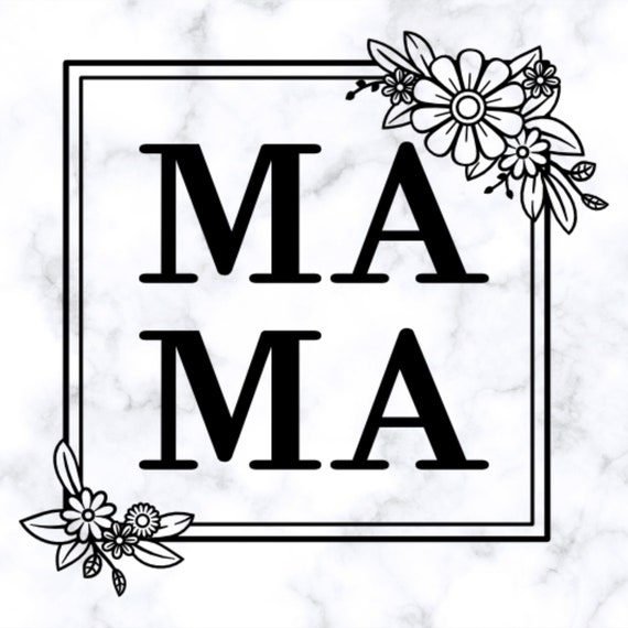 Mama PNG Svg Mom Life Png Mama Floral Square SVG Mom Jpg | Etsy