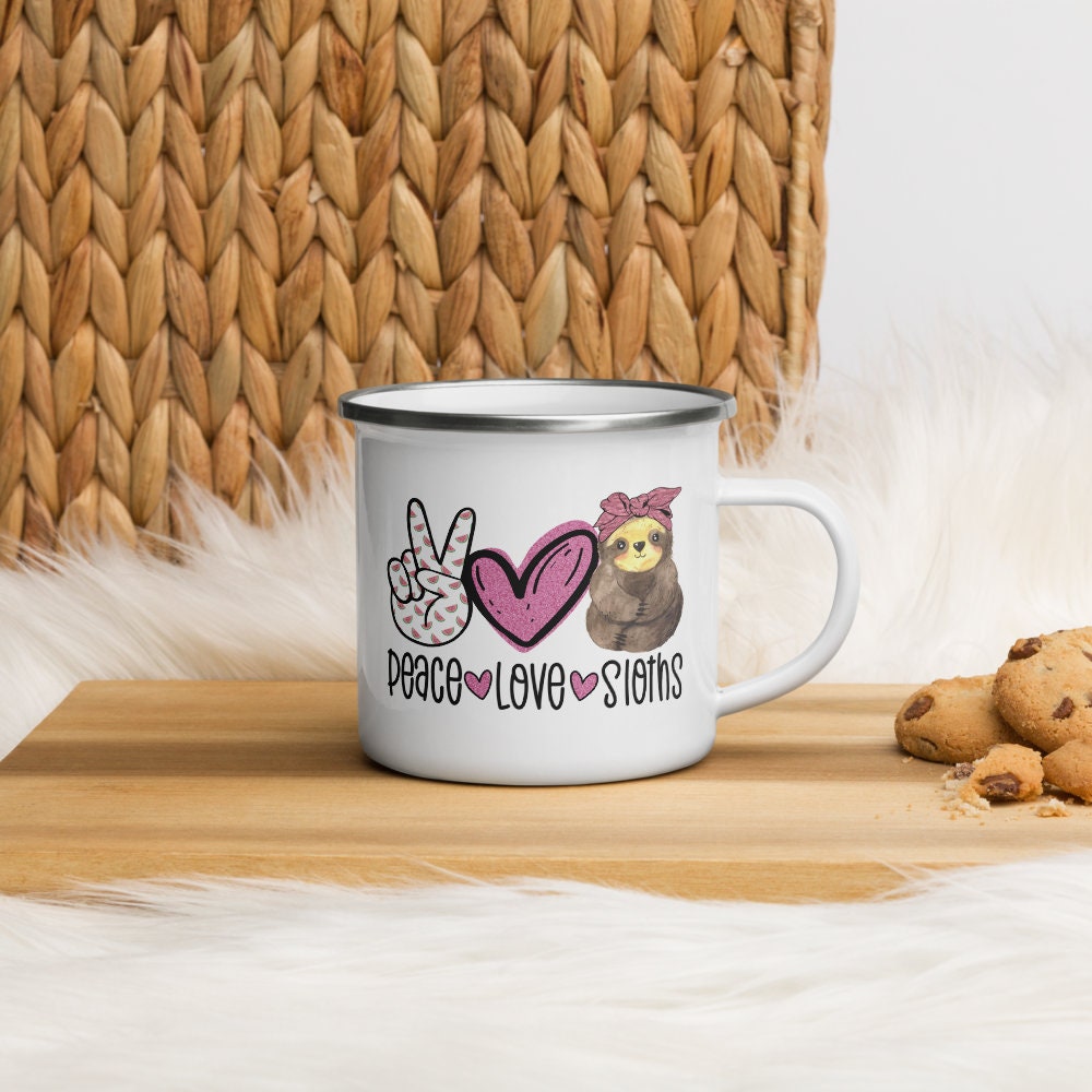 Sloth PNG Peace Love Sloths Cute Baby Sloth W Pink Bandana PNG File for ...