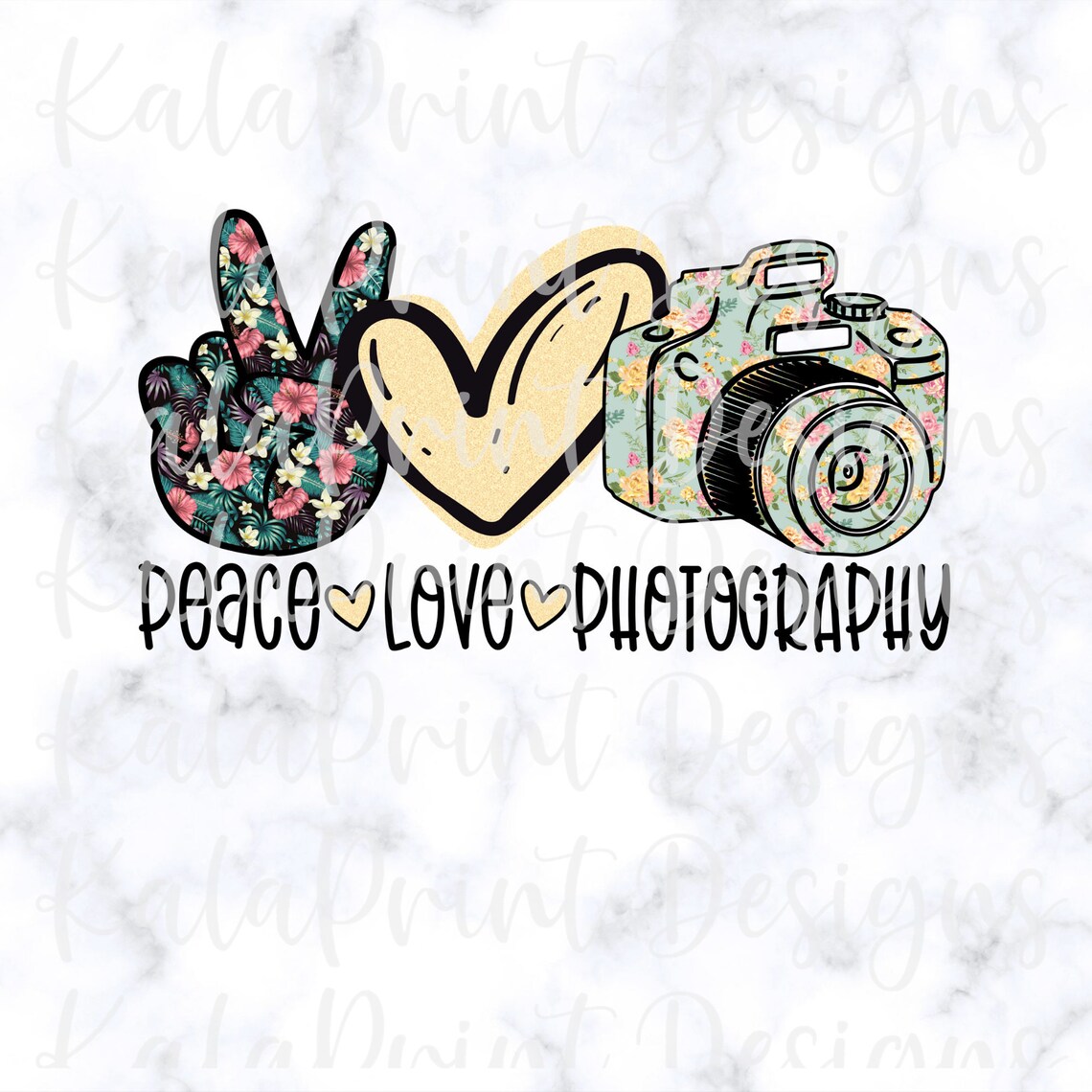 Peace Love Photography PNG Photographer PNG File for | Etsy