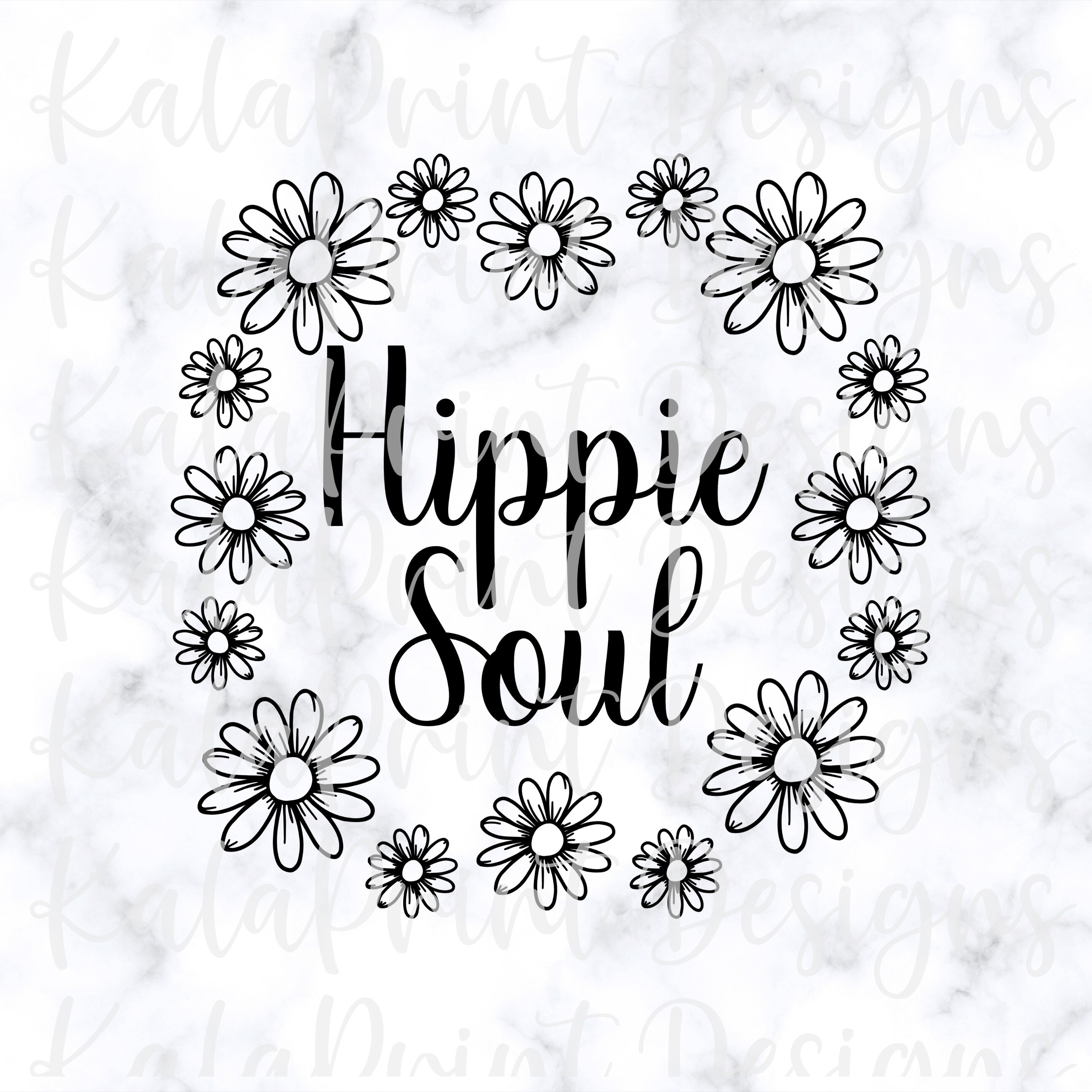 Hippie Soul Svg Flor Svg Wildflower Svg Daisy Svg Boho Svg Png Etsy