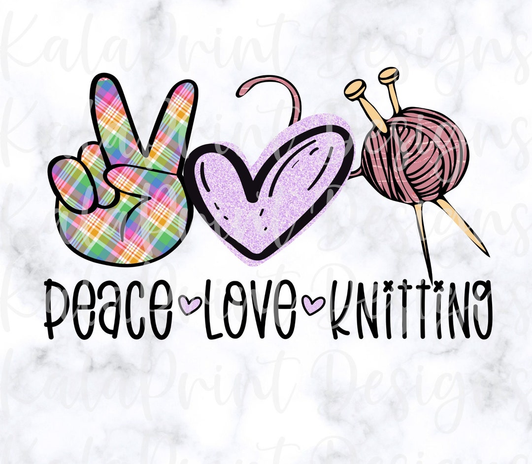 Peace Love Stricken PNG Stricker Png Yarn Ball Png Datei für ...