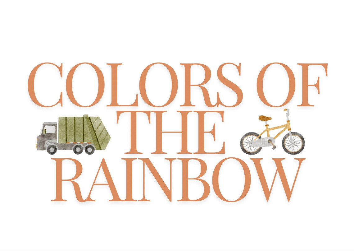 Colors Flash Card // Vehicle Colors // Digital Download - Etsy