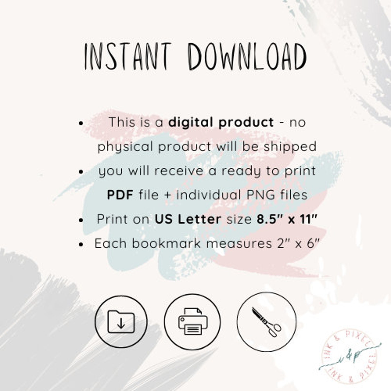 Printable Bookmarks | Music Bookmark | Digital Bookmark | Bookmarks for ...