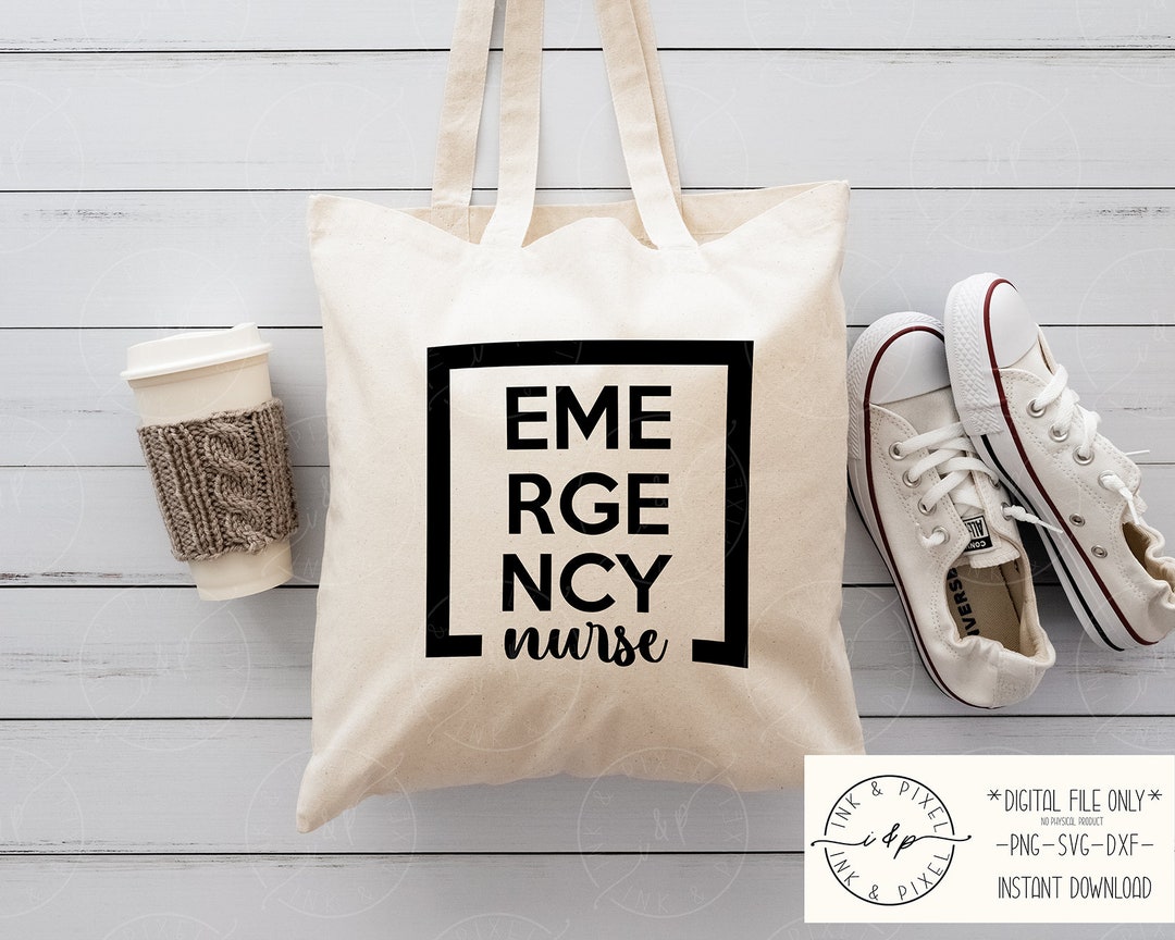 Emergency Nurse Stacked SVG - Nursing Svg - Nurse Svg - Designation Svg ...