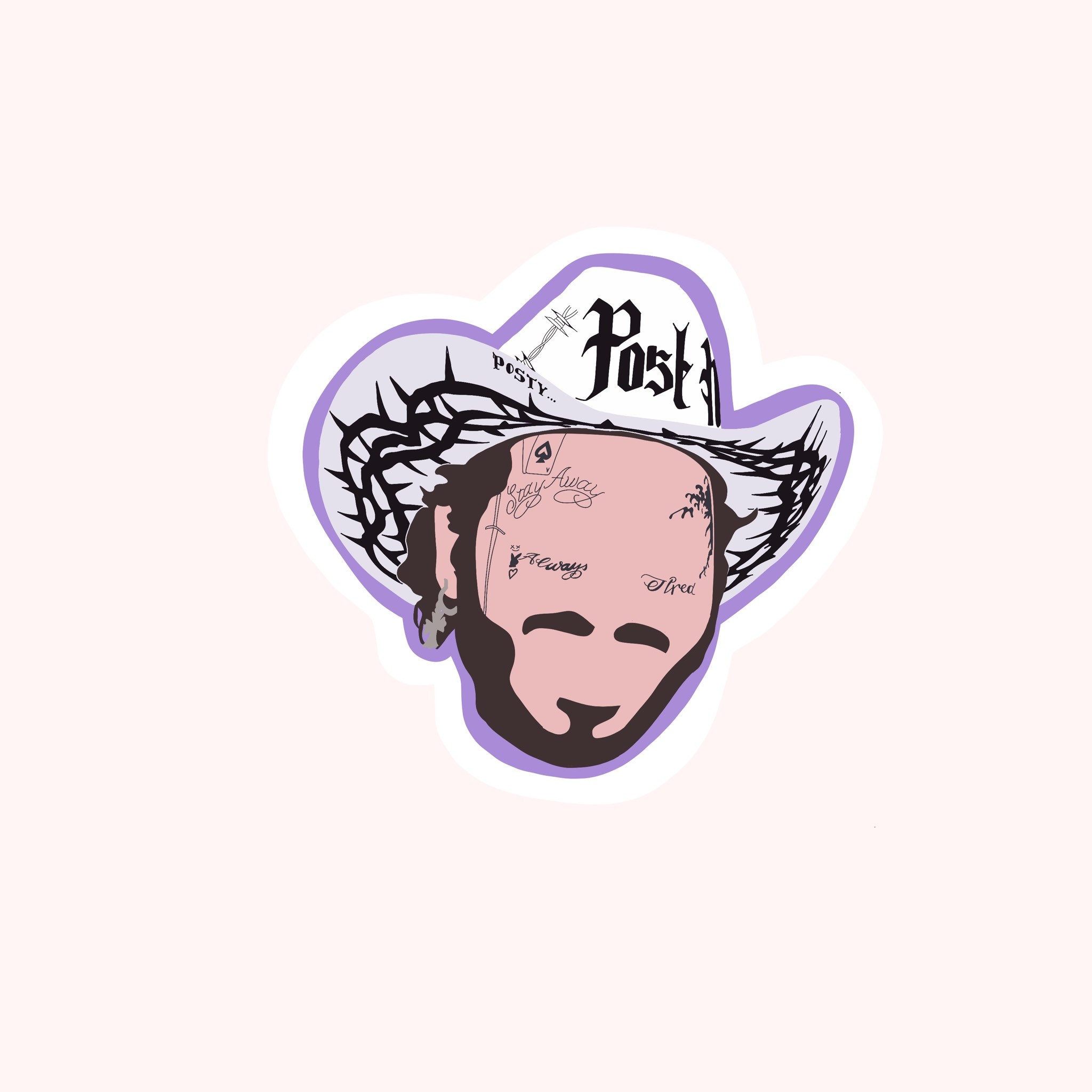 Post Malone Glossy Sticker | Etsy