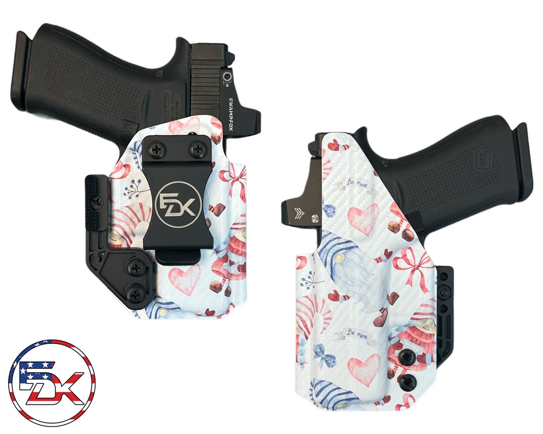 Carbon Fiber Valentine's Day Gnomes IWB Holster LCP2, Glock 17, 19, 26 ...