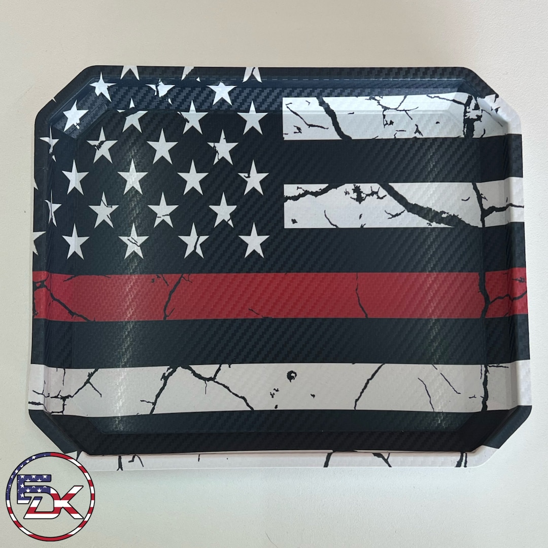 CF Red Line Flag Pattern Kydex EDC Pocket Dump Tray - Etsy