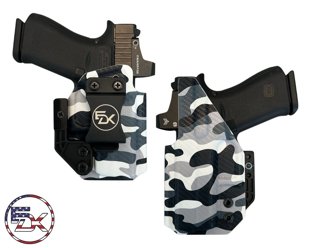 Carbon Fiber Arctic Camo - IWB Holster LCP2, Glock 17, Glock 19, Glock ...